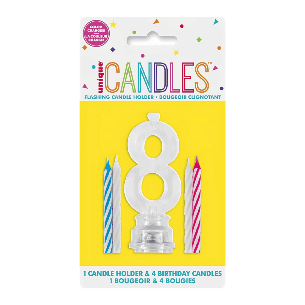 VELA PARA PASTEL LED NO. 8 - Party Center