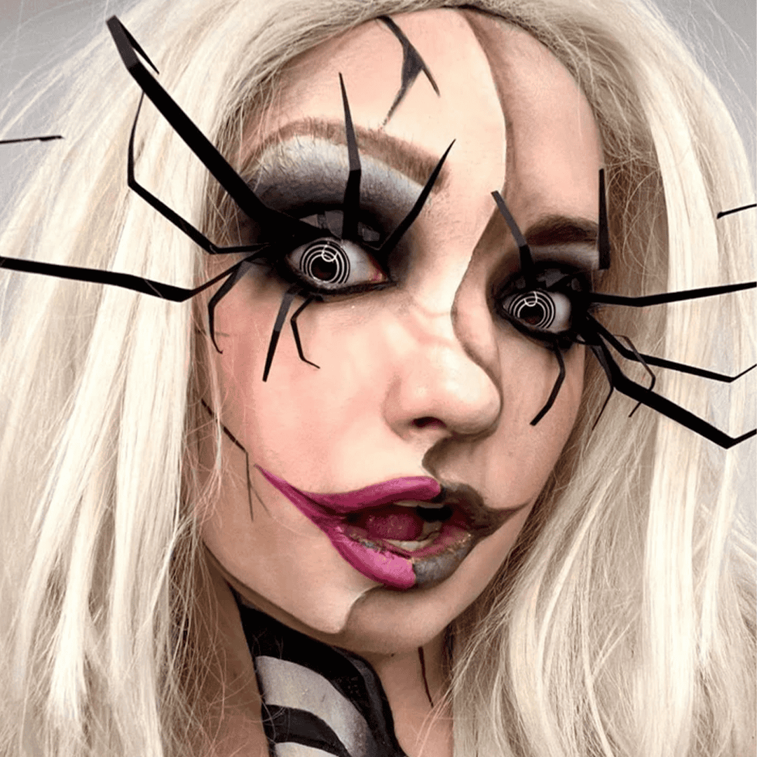 Hypnotized - black & white colored contact lenses - Party Center