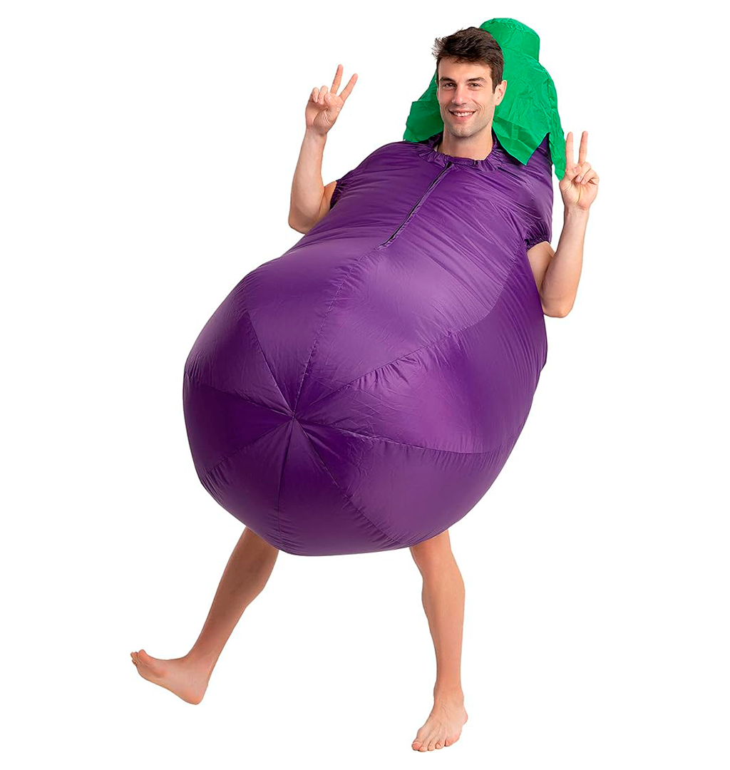 Disfraz inflable Berenjena y durazno - Party Center