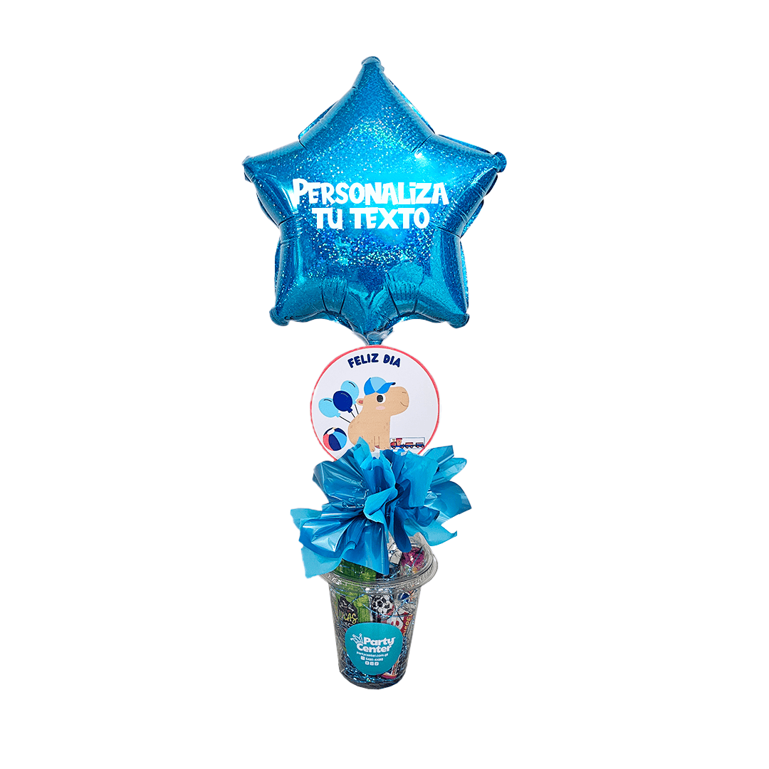 Arreglo estrella con dulces Azul - Party Center
