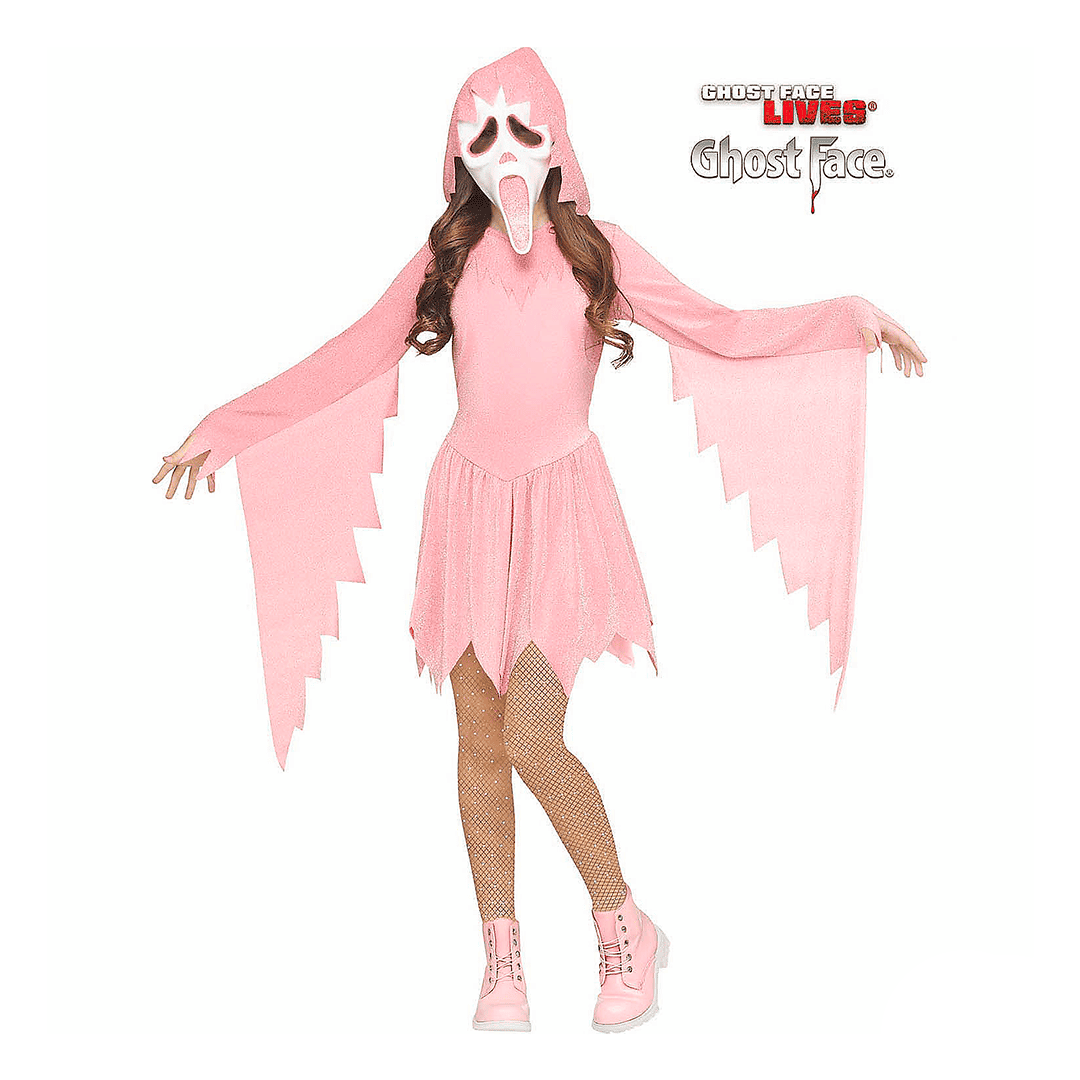 Disfraz ghost face rosa para dama talla l - Party Center