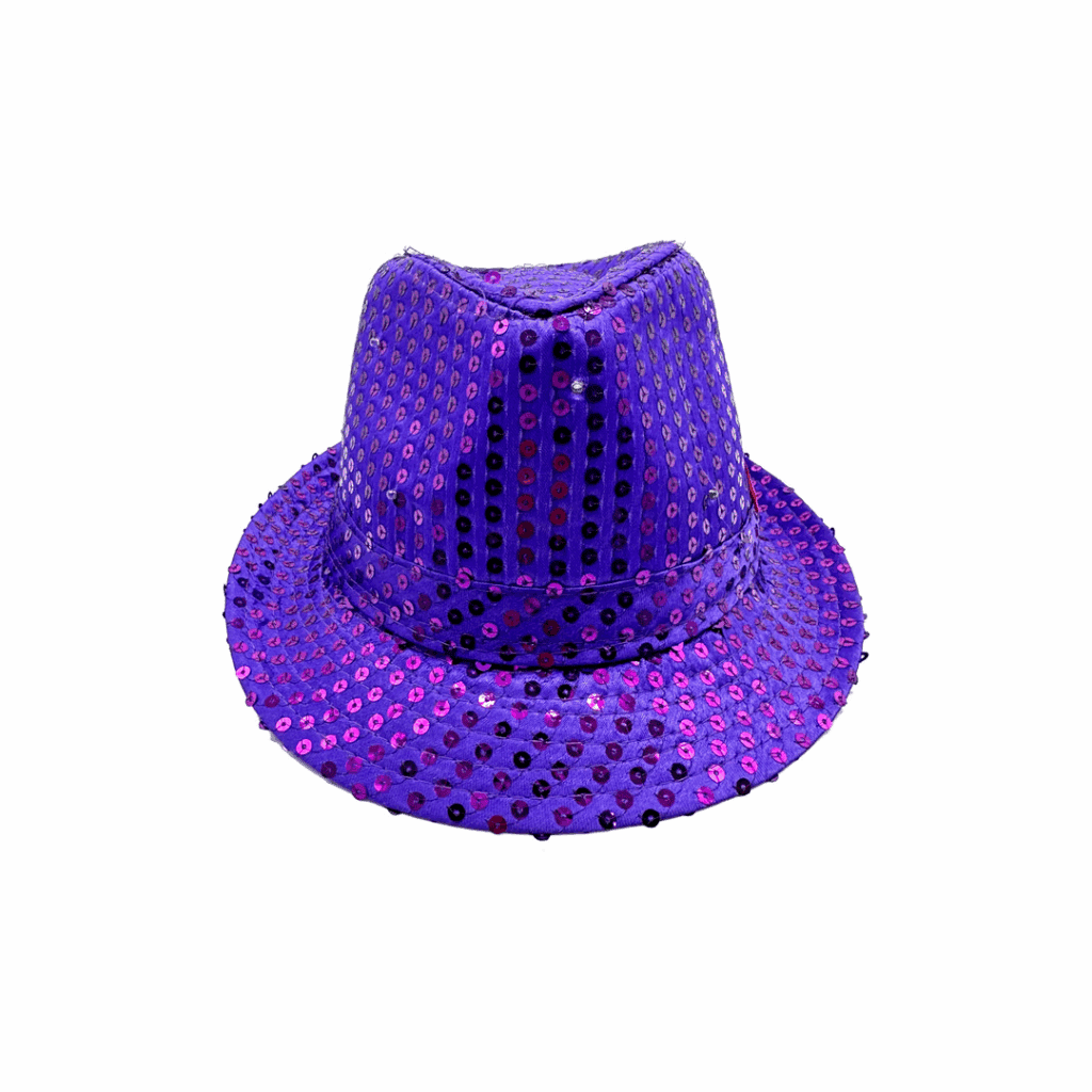 Sombrero jazz LED morado - Party Center
