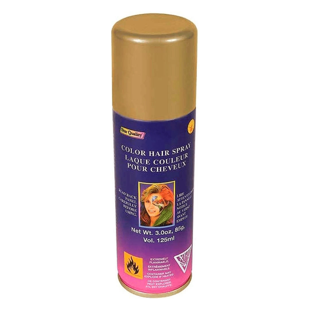Spray para cabello dorado - Party Center