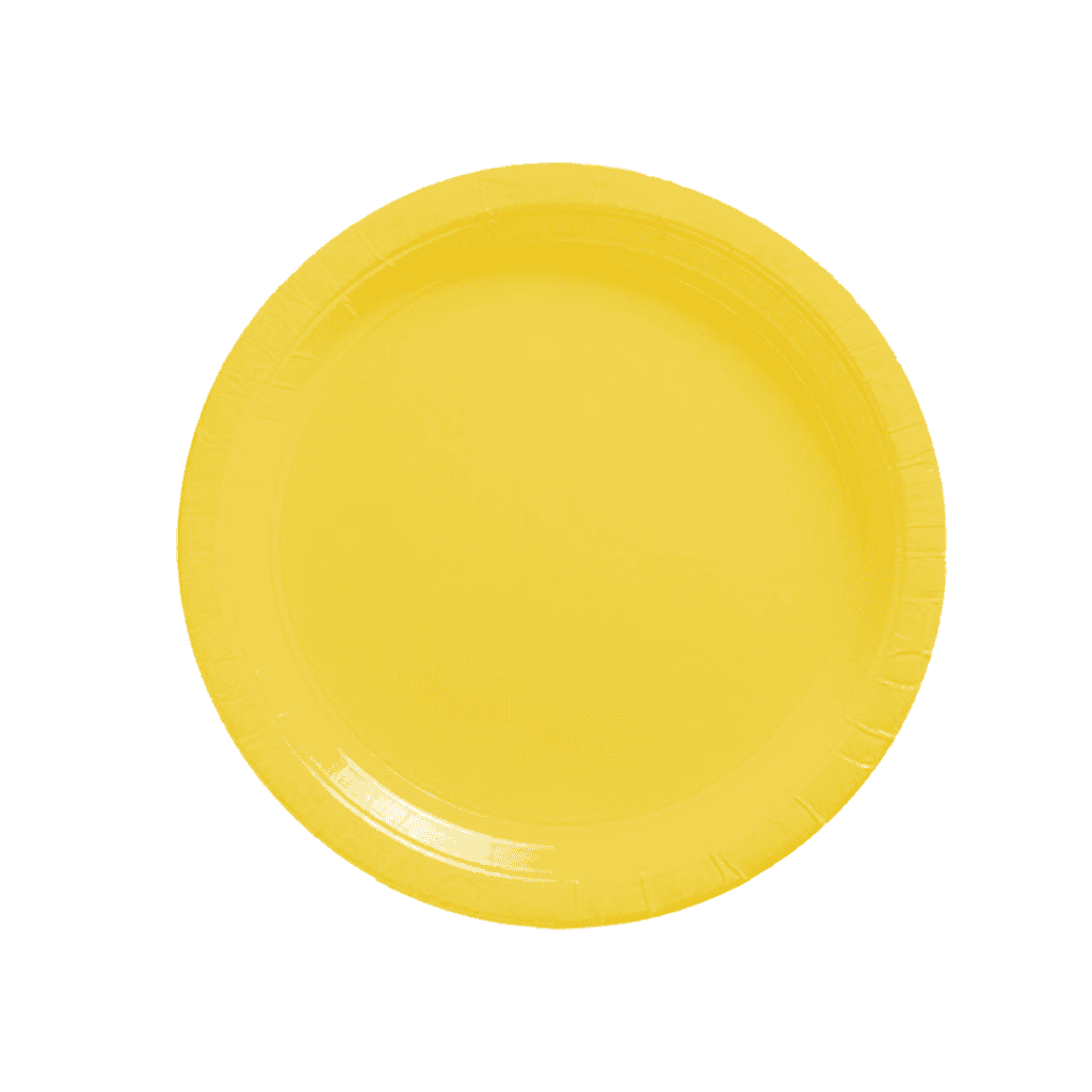 Plato Amarillo 9" - Party Center