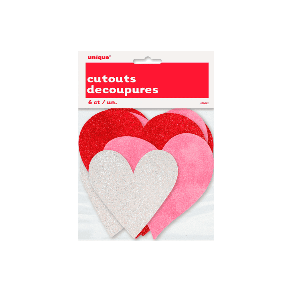 Corazones con glitter - Party Center